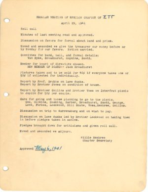 Years 1925 - 1940 | Sigma Tau Gamma Fraternity