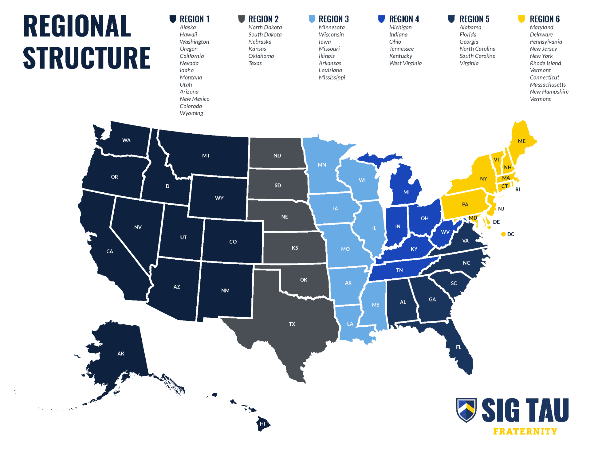 New Regional Structure Announced | Sigma Tau Gamma Fraternity